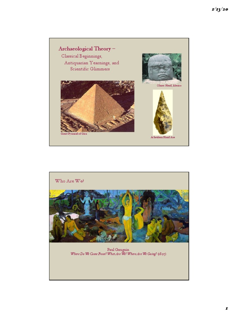 Archaeological Theory - : Classical Beginnings, Antiquarian Yearnings ...