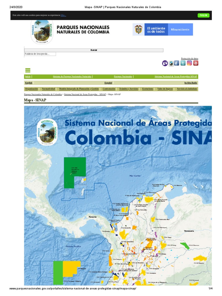 02 Mapa - SINAP - Parques Nacionales Naturales de Colombia PDF | PDF ...