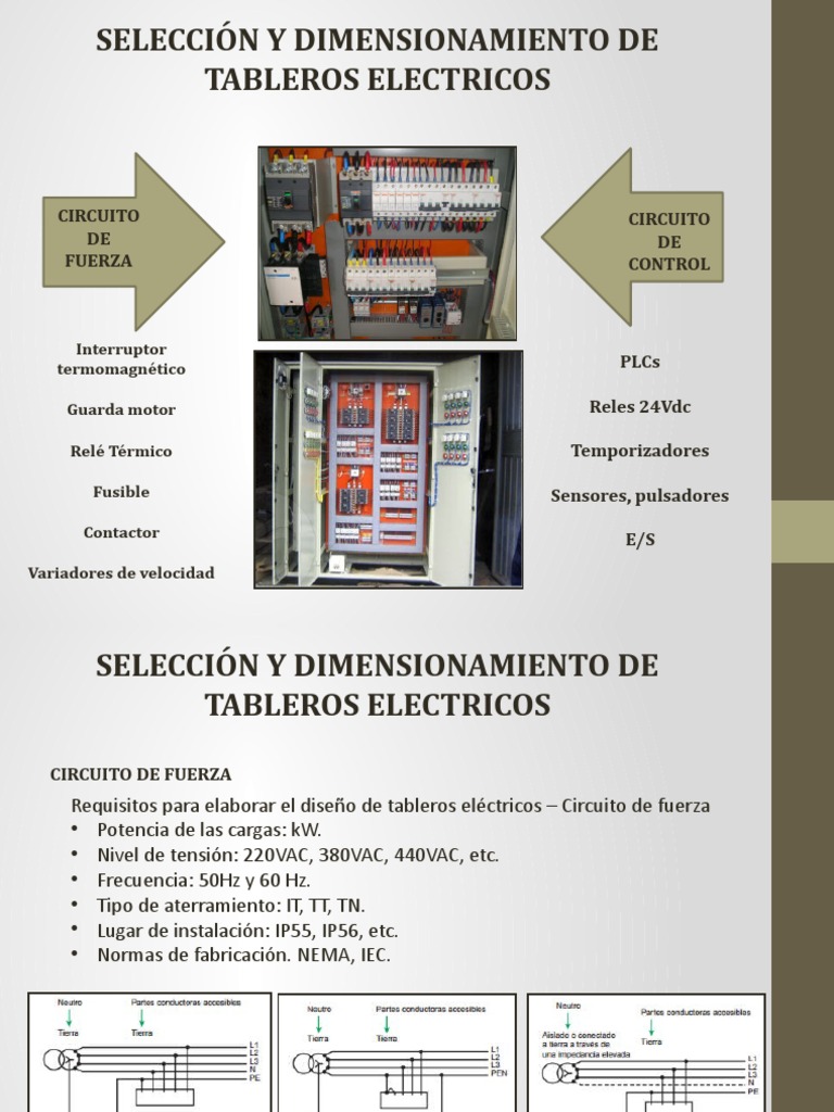 Selección y dimensionamiento de tableros eléctricos | PDF