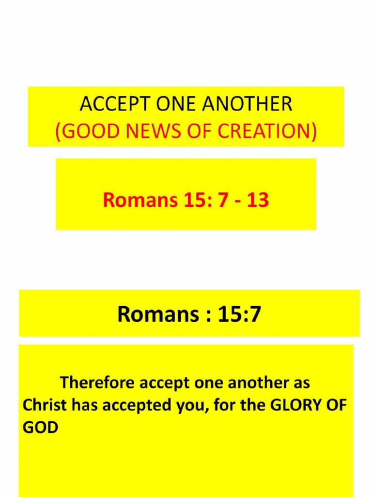 Accept One Another | PDF