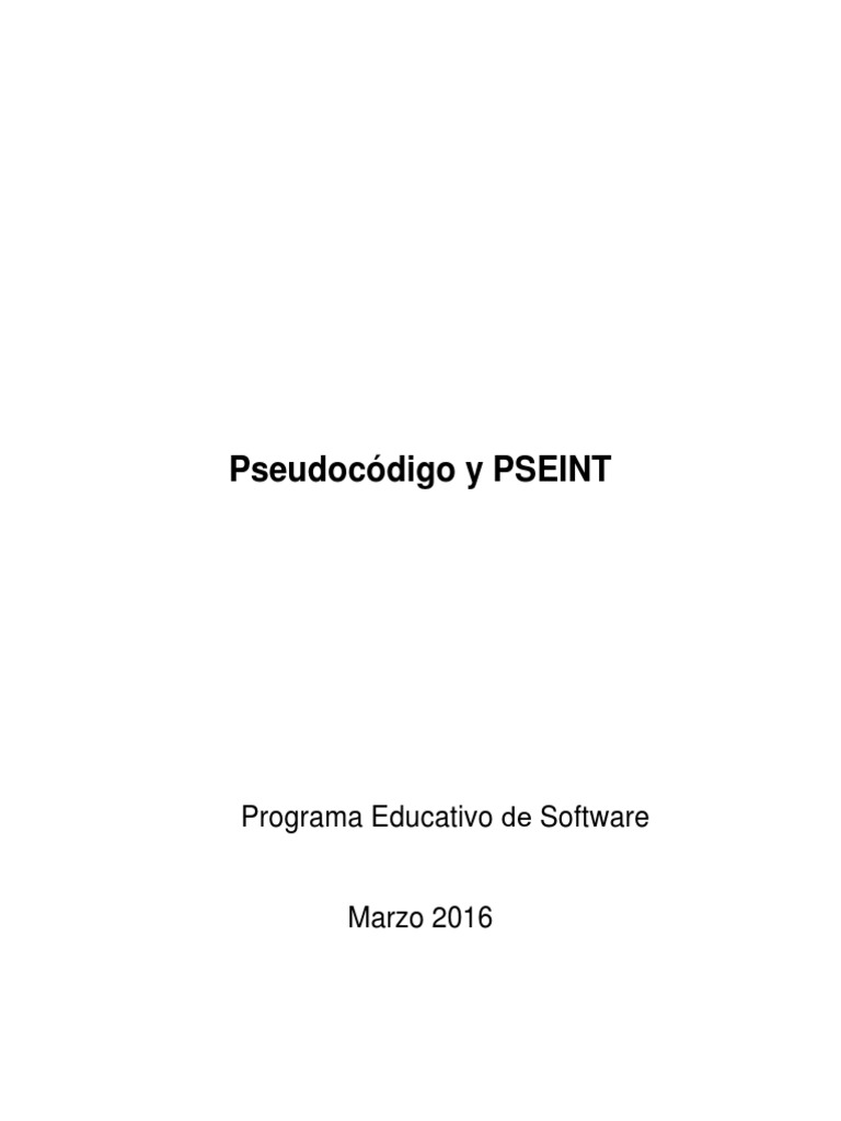Guia de Ejercicios de Pseint | PDF | Algoritmos | Programación de computadoras