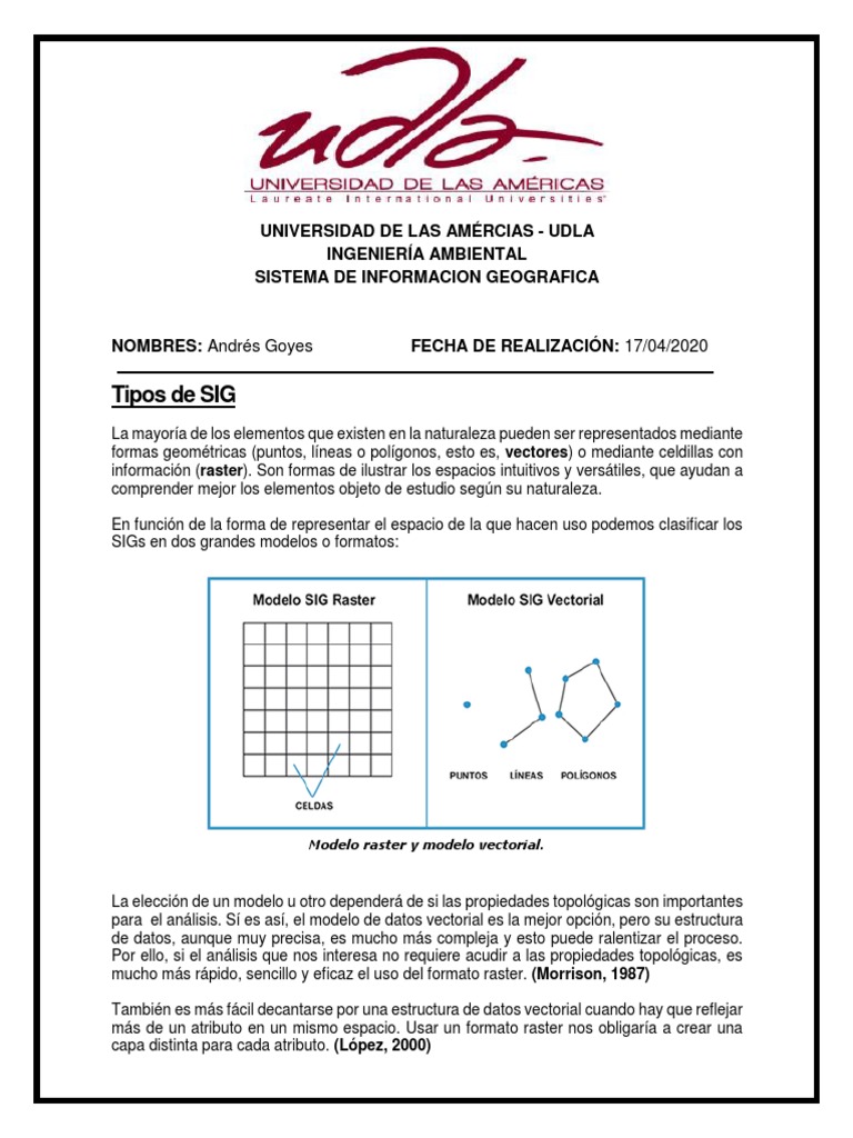 Modelos Raster y Vectorial en SIG | PDF | Sistema de información ...