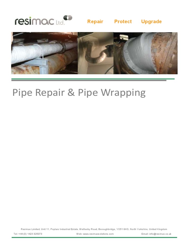 Pipe Repair & Pipe Wrapping | PDF | Adhesive | Epoxy