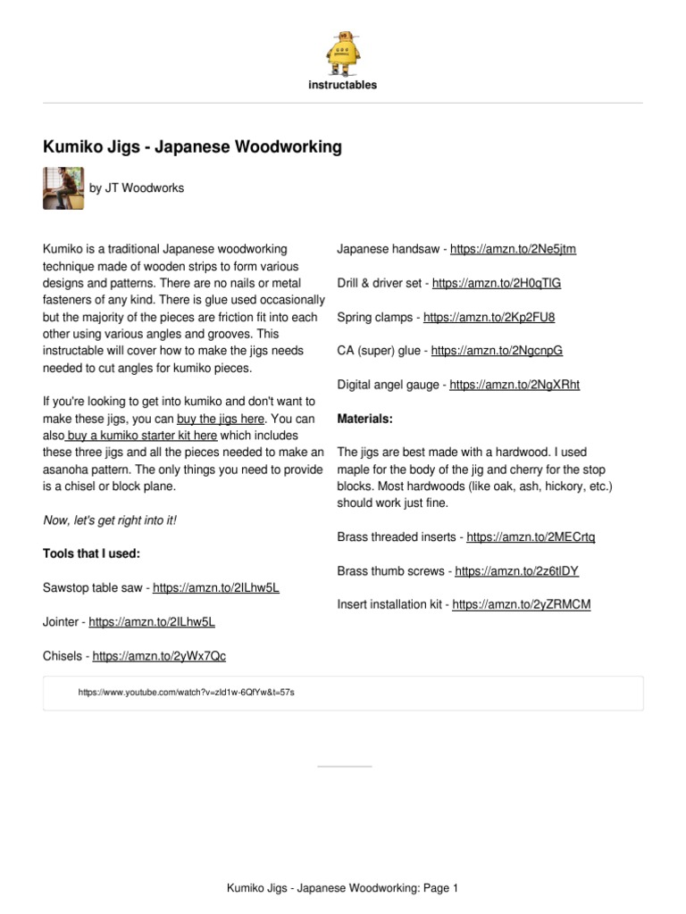 Kumiko Jigs Japanese Woodworking Pdf Pdf Woodworking Screw