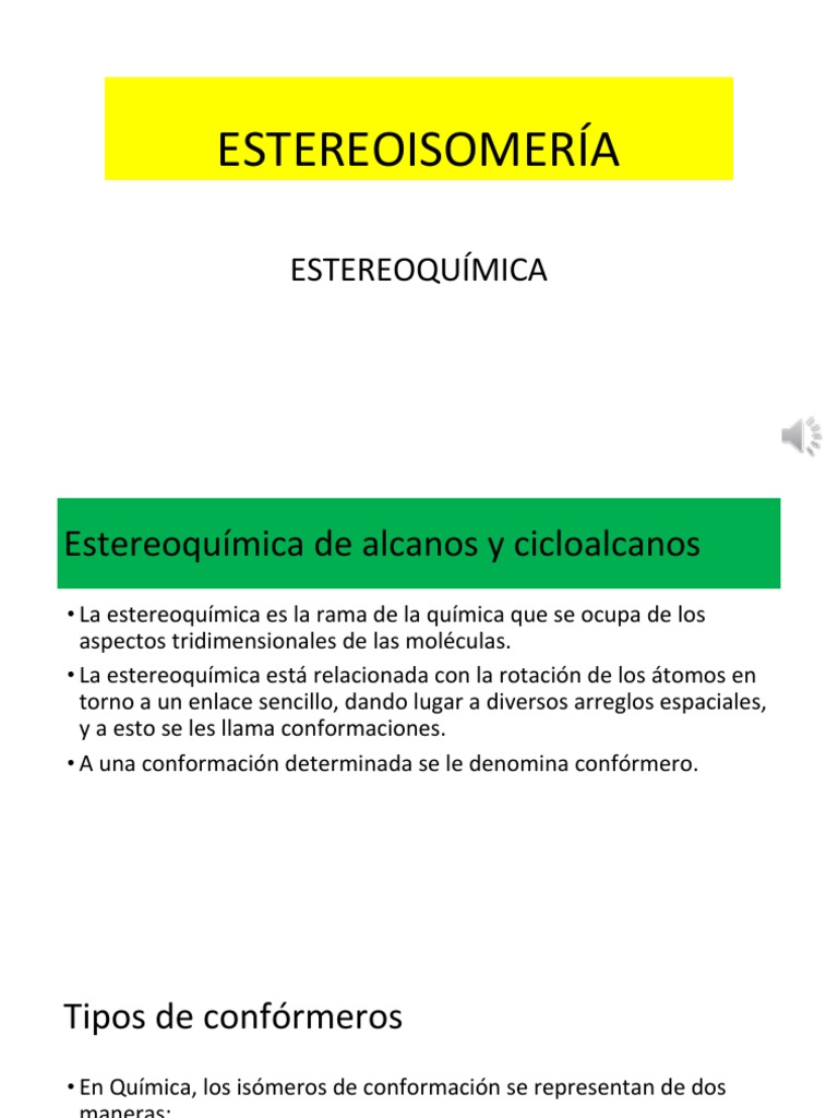 Estereometria | PDF | Isomerismo conformacional | Chiralidad (Química)
