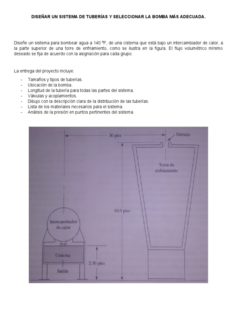 Diseño de Sistema de Tuberías y Bomba | PDF