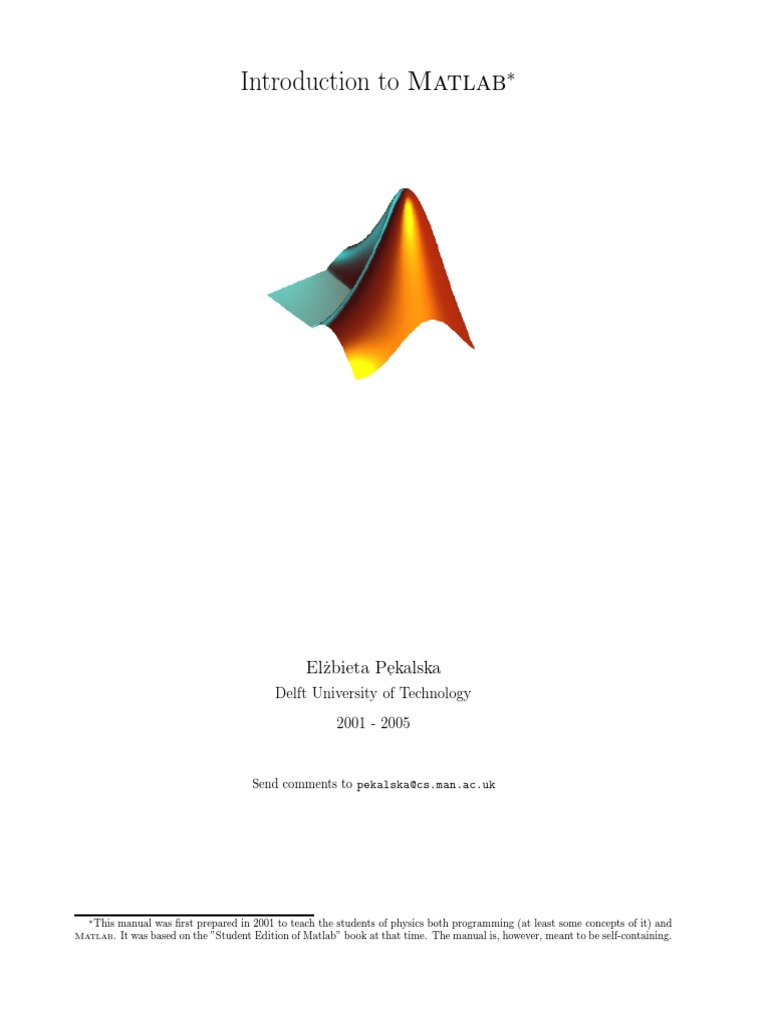 Matlab Manual | PDF | Data Type | Matrix (Mathematics)
