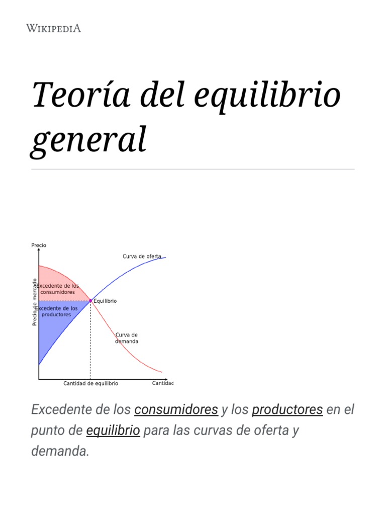 Teoría Del Equilibrio General - Wikipedia, La Enciclopedia Libre PDF ...