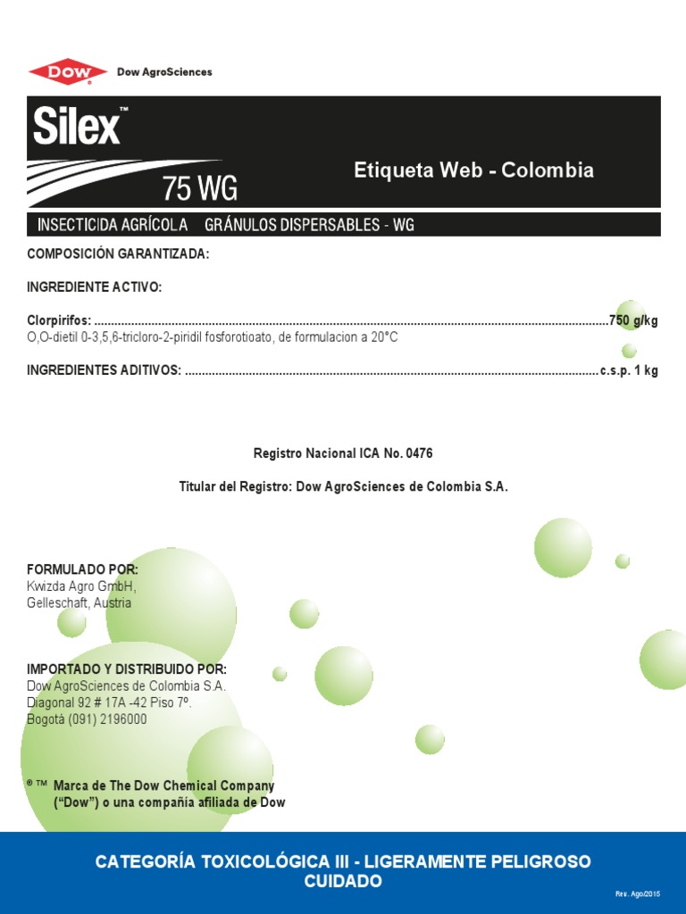DF-label-Silex 75 WG | PDF | Pesticida | Agua