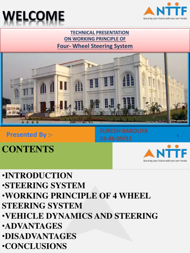 Four Wheel Steering System | PDF | Steering | Gear