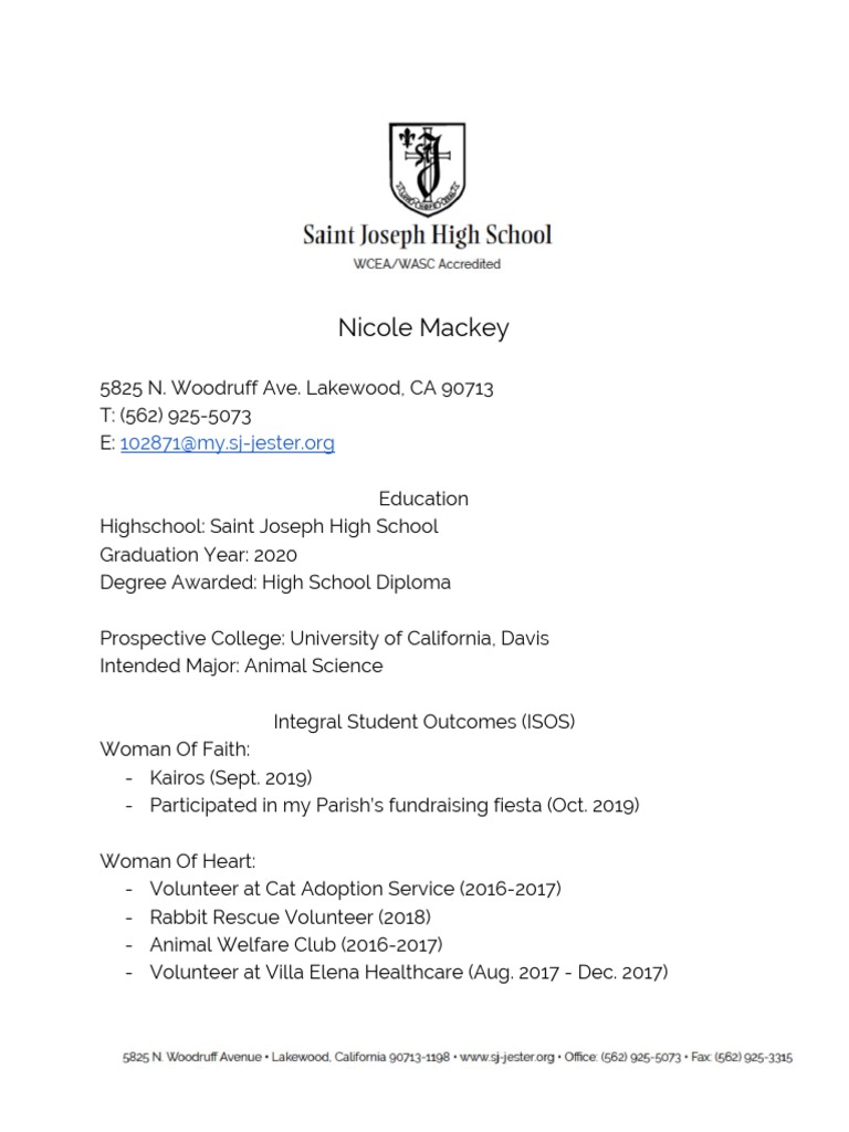 Senior Capstone Real Resume | PDF