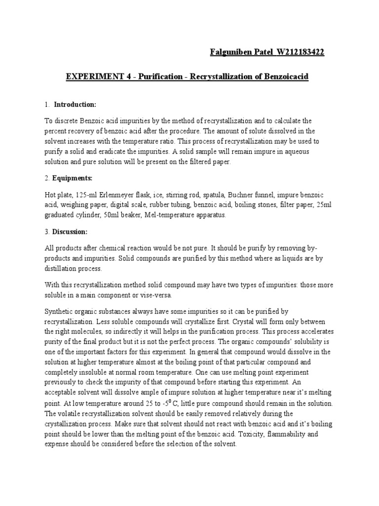 LAb 4 Final | PDF | Solubility | Solution