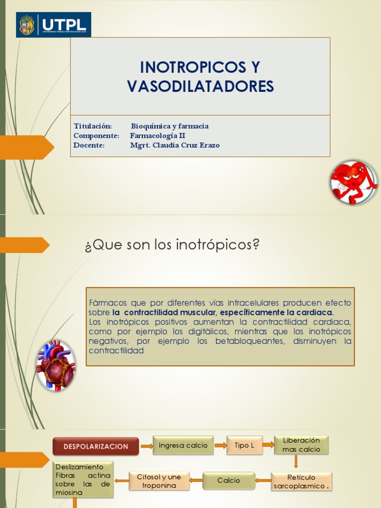 Inotropicos y Vasodilatadores PDF | PDF | Insuficiencia cardíaca | Corazón