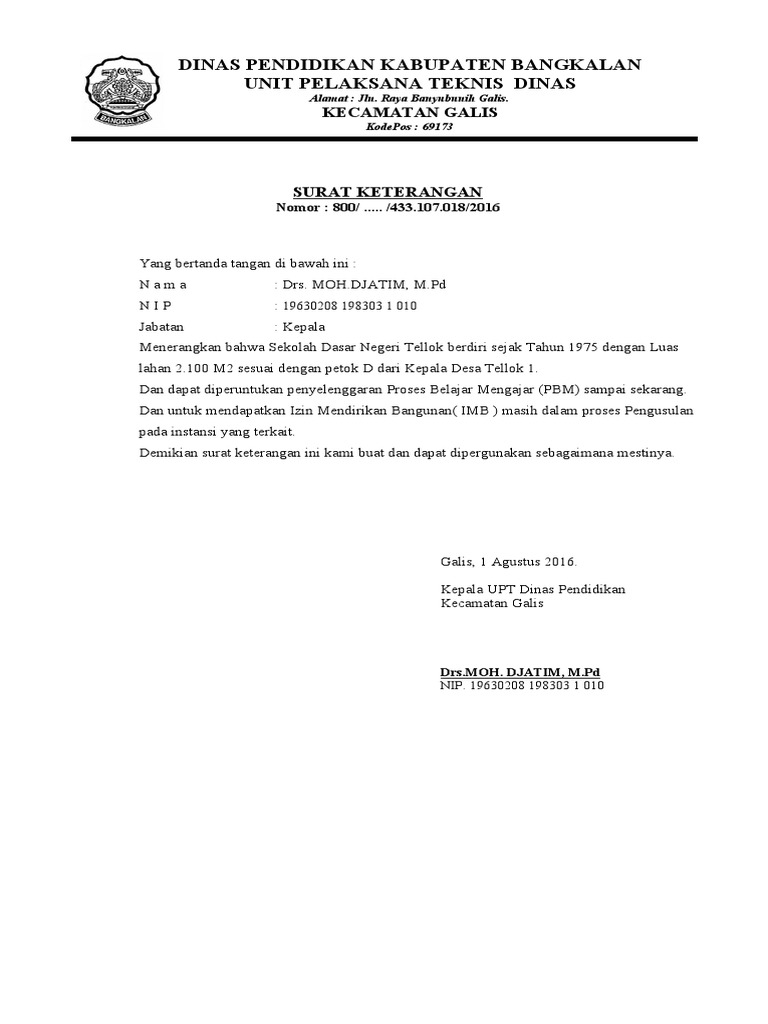 Surat Keterangan IMB | PDF