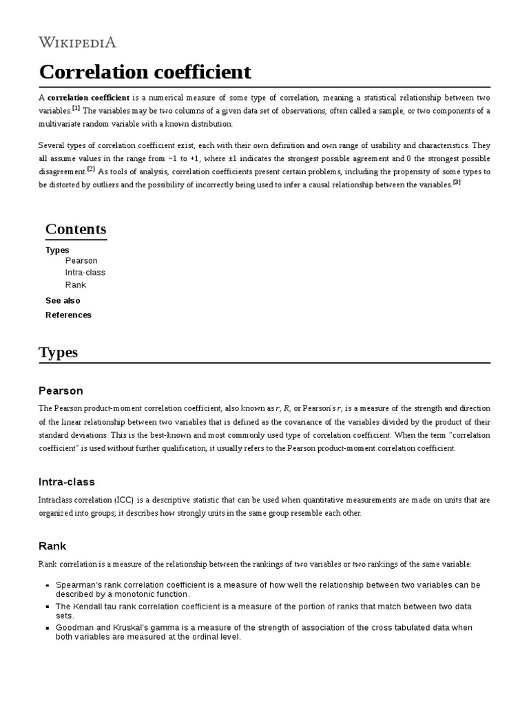 Correlation Coefficient | PDF | Correlation And Dependence | Data Analysis