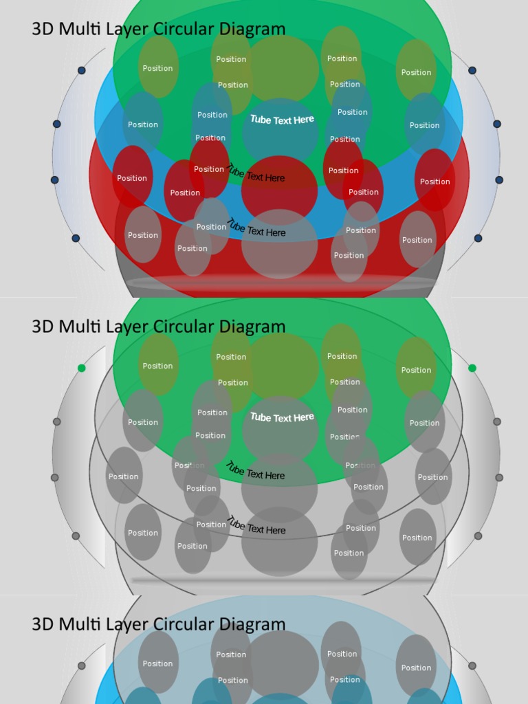 3D Multi Layer Circular Diagram: Position Position Position Position ...