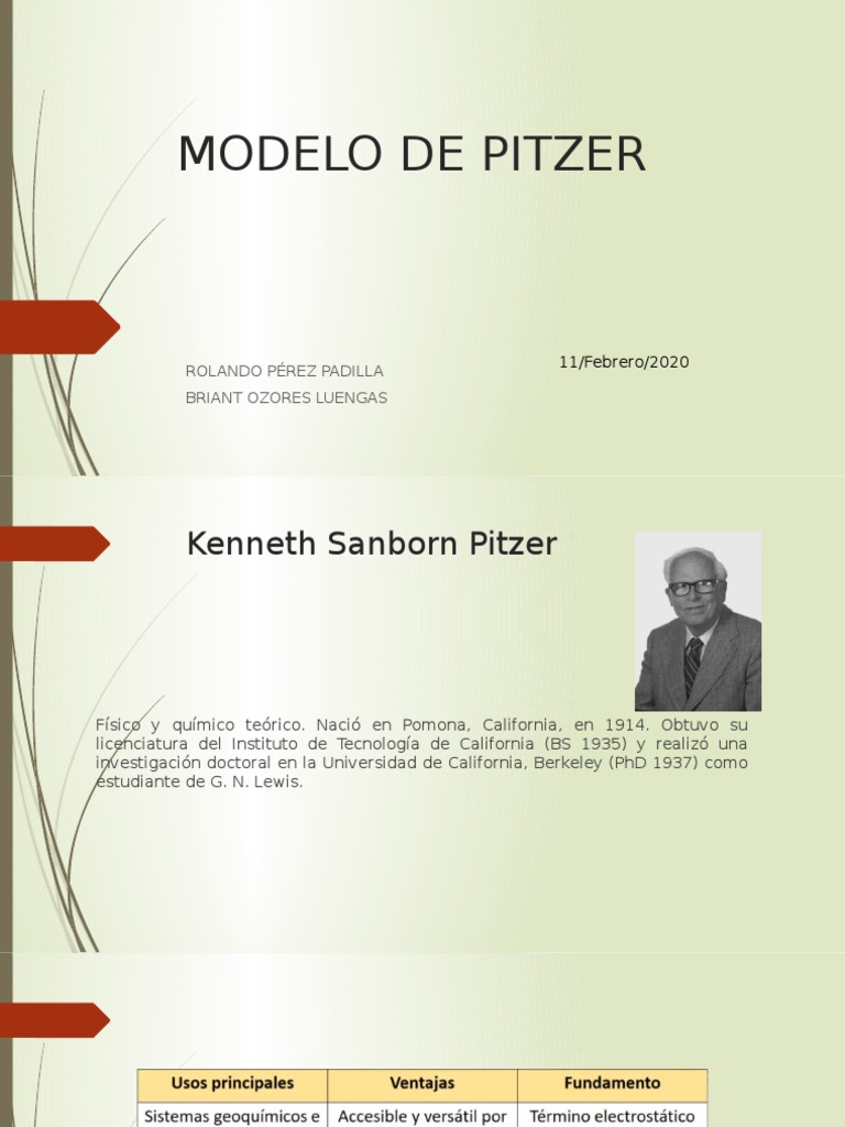 Ecuación de Pitzer y sus Aplicaciones | PDF | Mecánica | Electromagnetismo