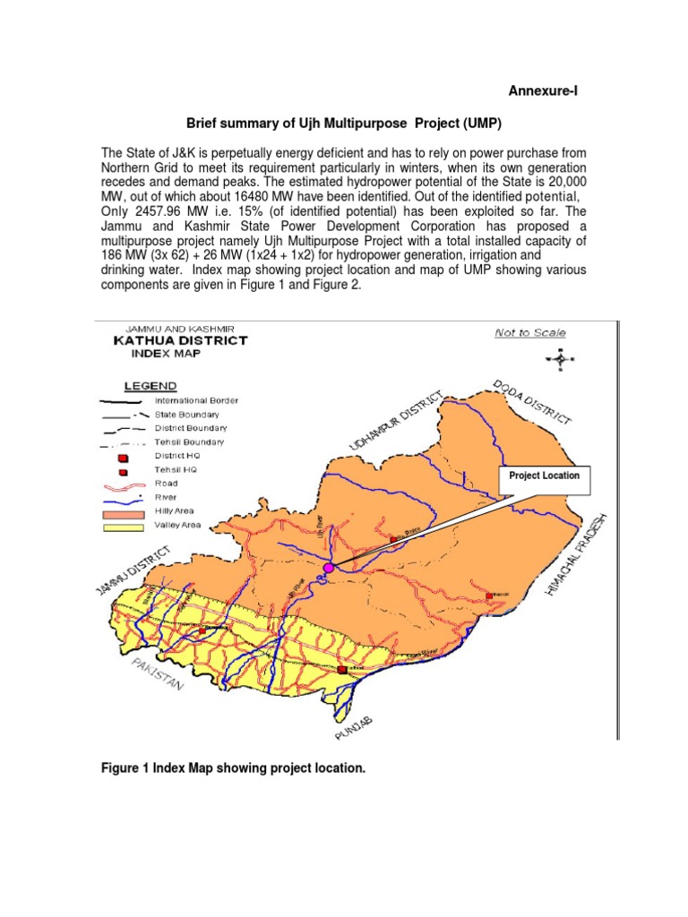 Annexure-I Brief Summary of Ujh Multipurpose Project (UMP) : Figure 1 ...