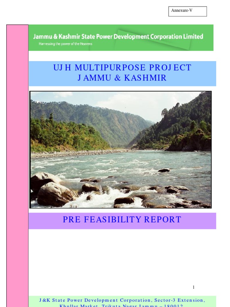 Ujh Multipurpose Project Pre-Feasibility Report: Harnessing the Hydroelectric Potential of the ...