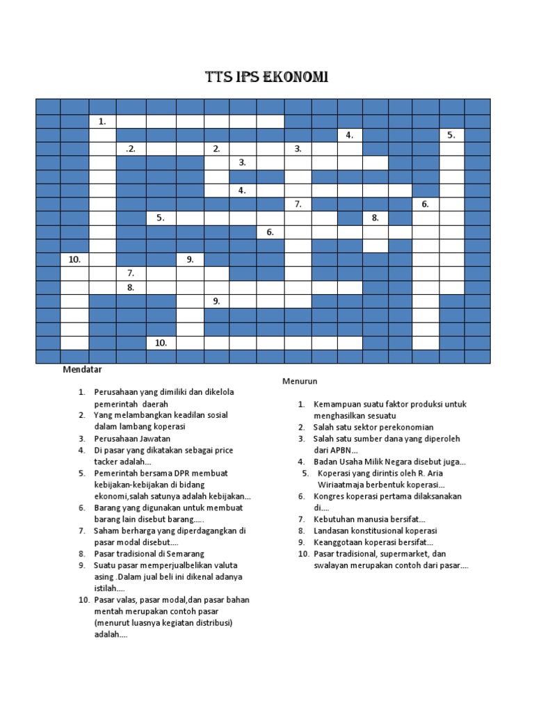 Tugas Tts Ips Ekonomi | PDF