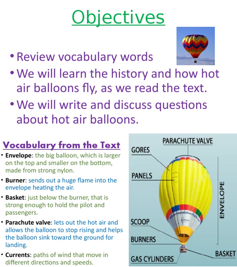Hot Air Balloons for Young Learners | PDF | Social Science | Science ...