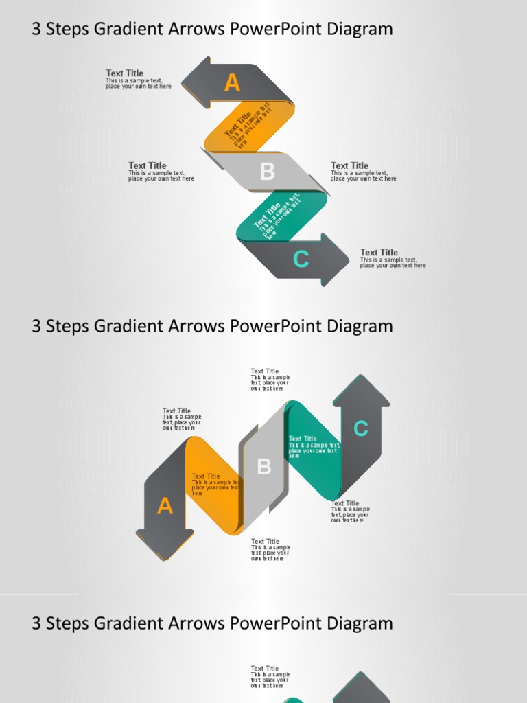 3-Step Gradient Arrows Diagram | PDF