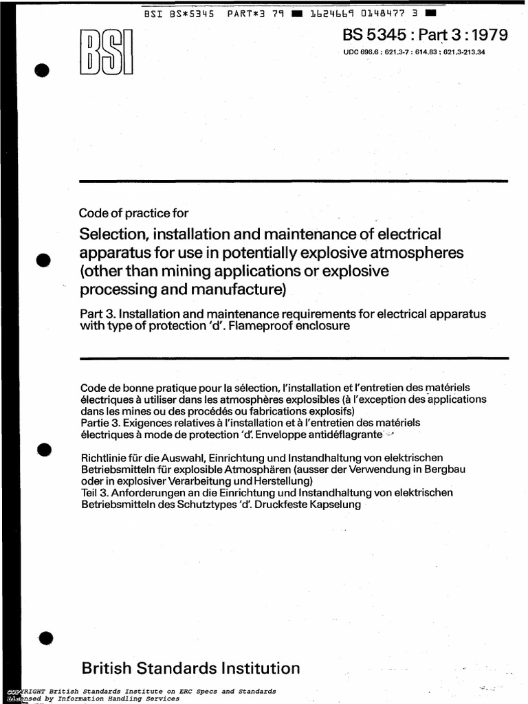 5 BS 5345 P3 Elect - Apparatus.explosive PDF | PDF | Chemistry | Materials