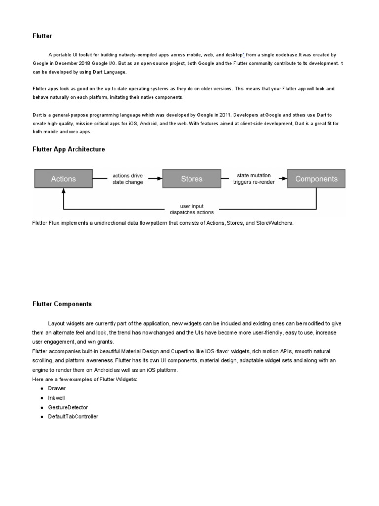 Flutter: Flutter Flux Implements A Unidirectional Data Flow Pattern ...
