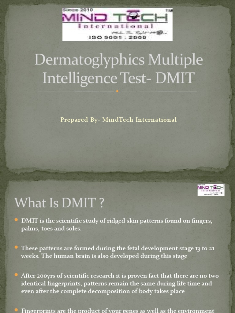 DMIT - PPT Viral | PDF | Fingerprint | Reason