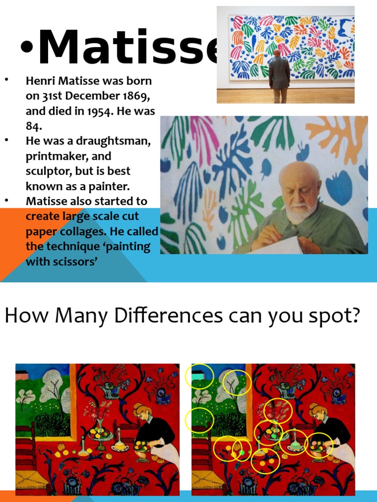 Henri-Matisse - Cut-Outs - Lesson For Children | PDF