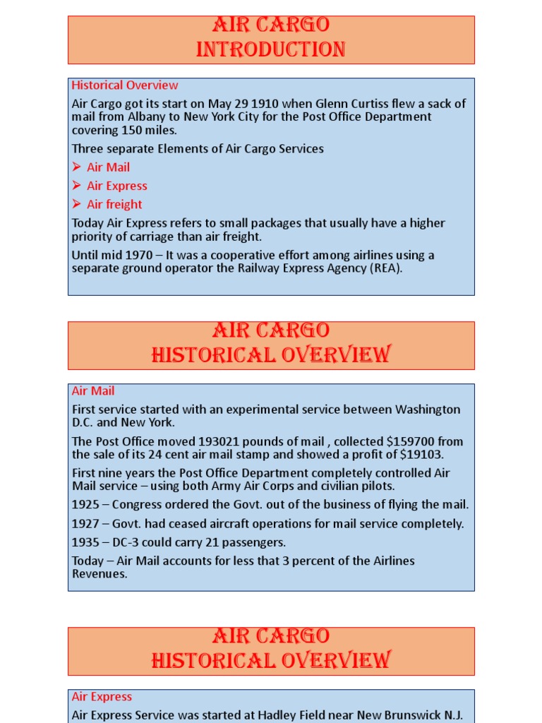 Air Cargo - Historical Overview | PDF | Airlines | Cargo
