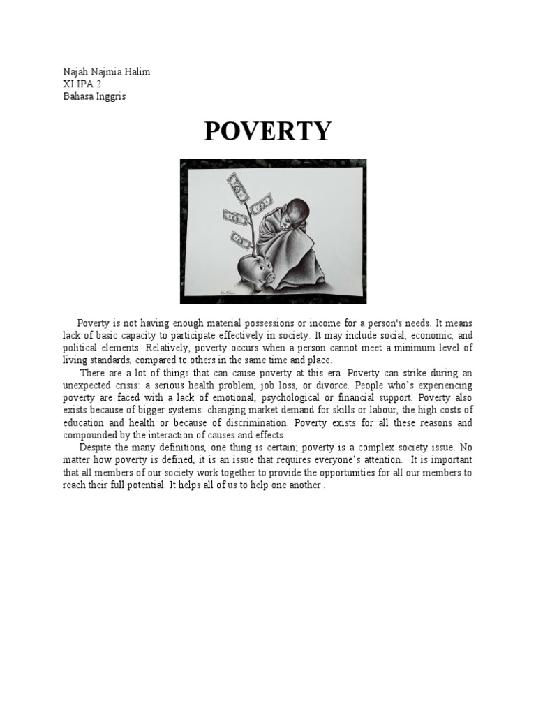 Poverty Explanation Text Najah XI IPA 2 | PDF