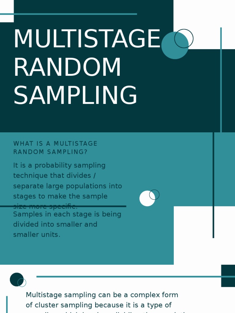 GROUP5 - Multistage Random Sampling | PDF | Sampling (Statistics) | Survey Methodology