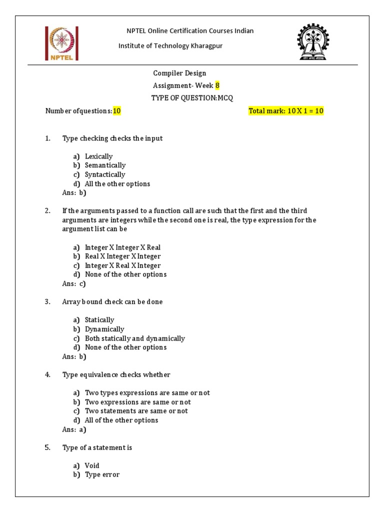 Assignment 8 Compiler Design Pdf Parameter Computer Programming Subroutine