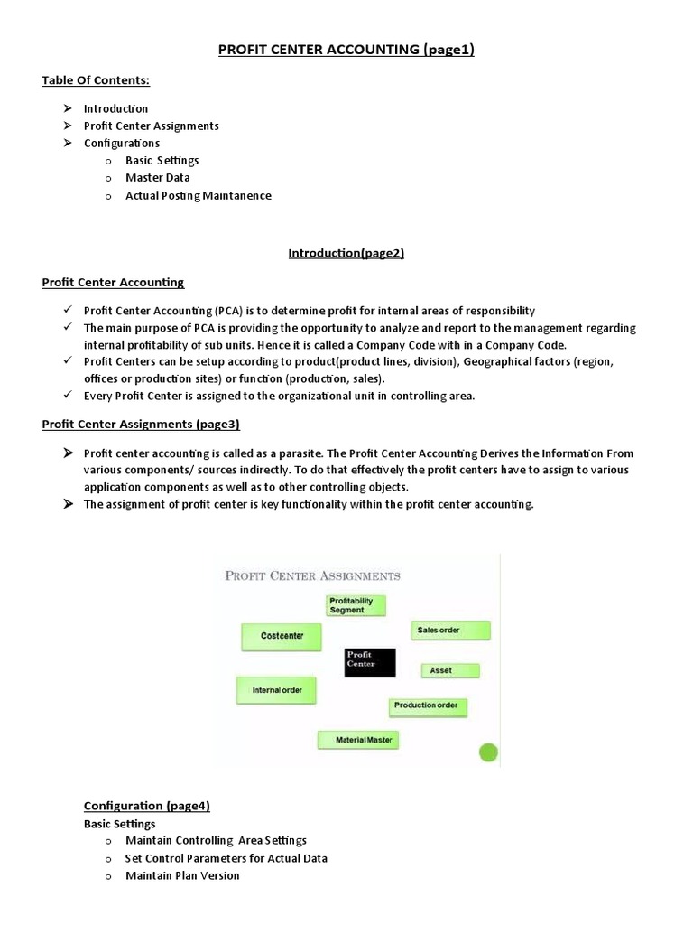 Profit Center Accounting | PDF | Hierarchy | Accounting