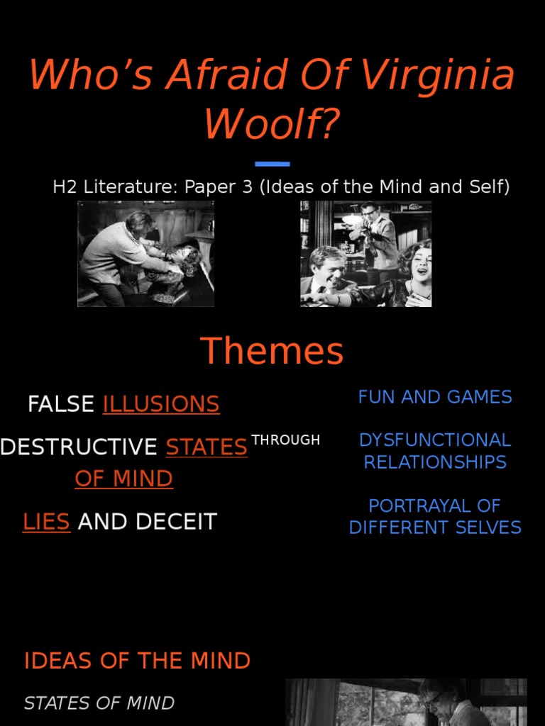 H2 Literature P3 - Who's Afraid of Virginia Woolf - (WAVW - Woolf ...