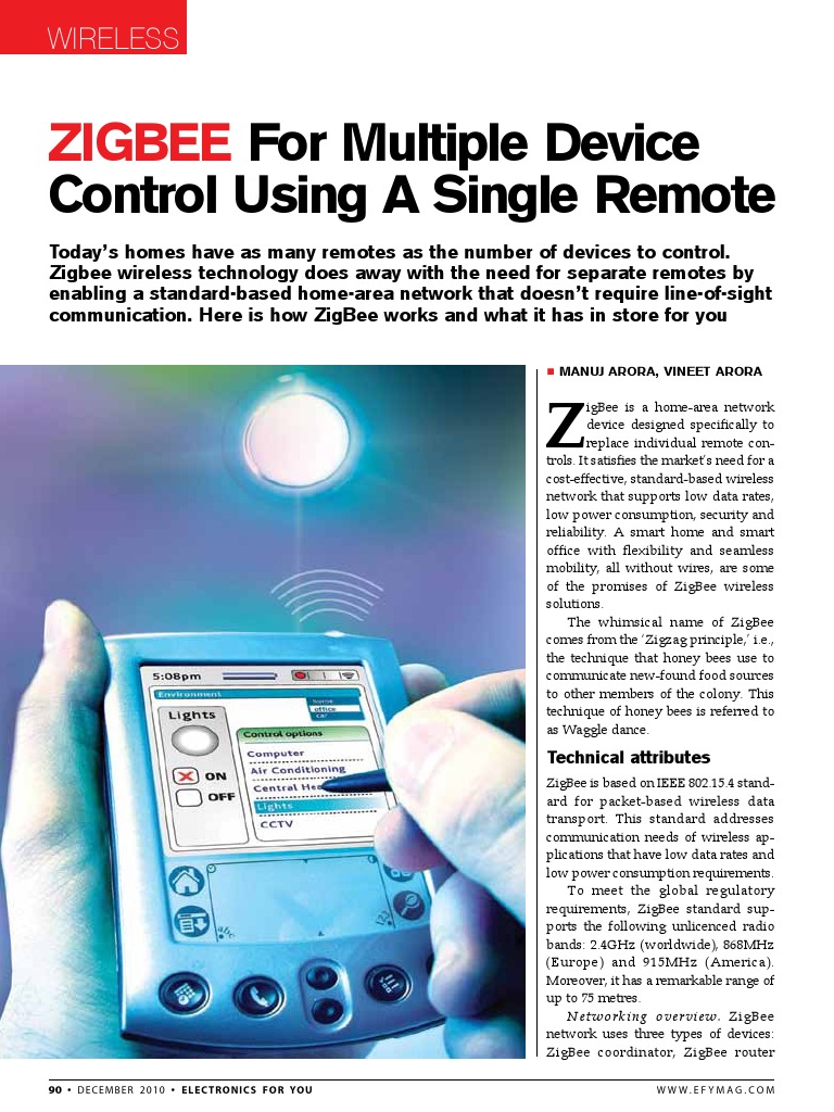 ZigBee: Multi-Device Control Simplified | PDF | Bluetooth | Computer ...