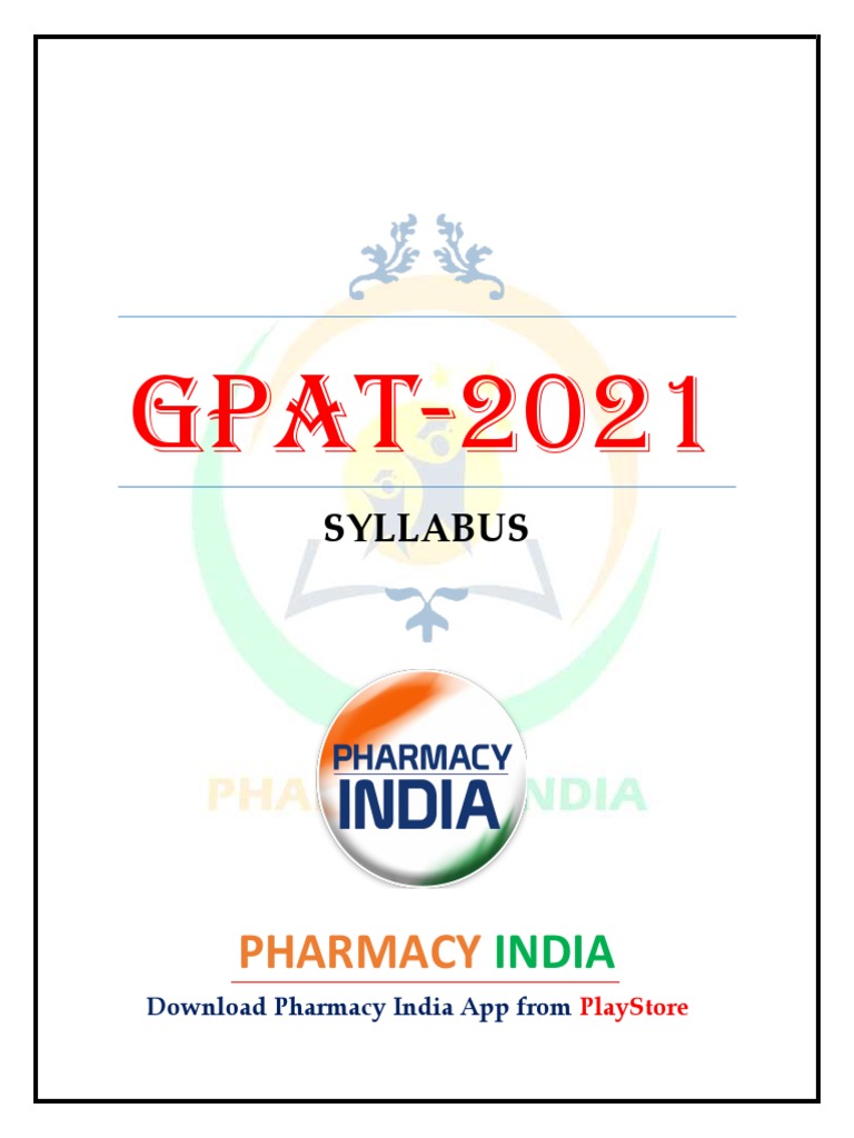 GPAT Syllabus 2021 PDF | PDF | Solubility | Aromaticity