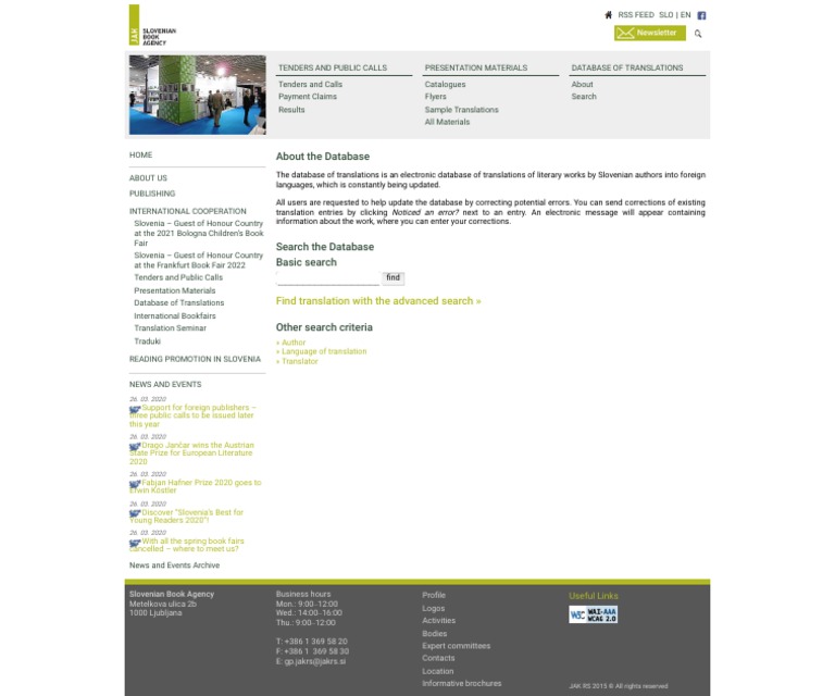 Database of Translations - JAK RS 2019 | PDF | Slovenia | Information ...