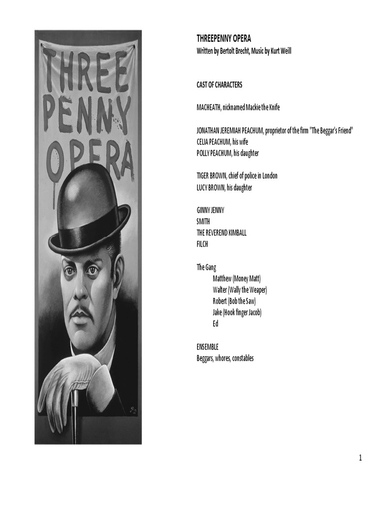 THREEPENNY OPERA Script | PDF