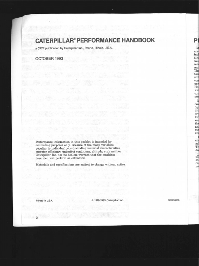 1993 Caterpillar - Rippability Charts | PDF
