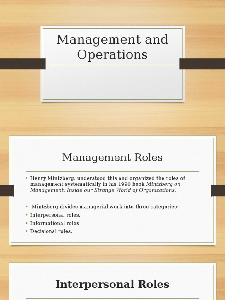 Management Roles | PDF