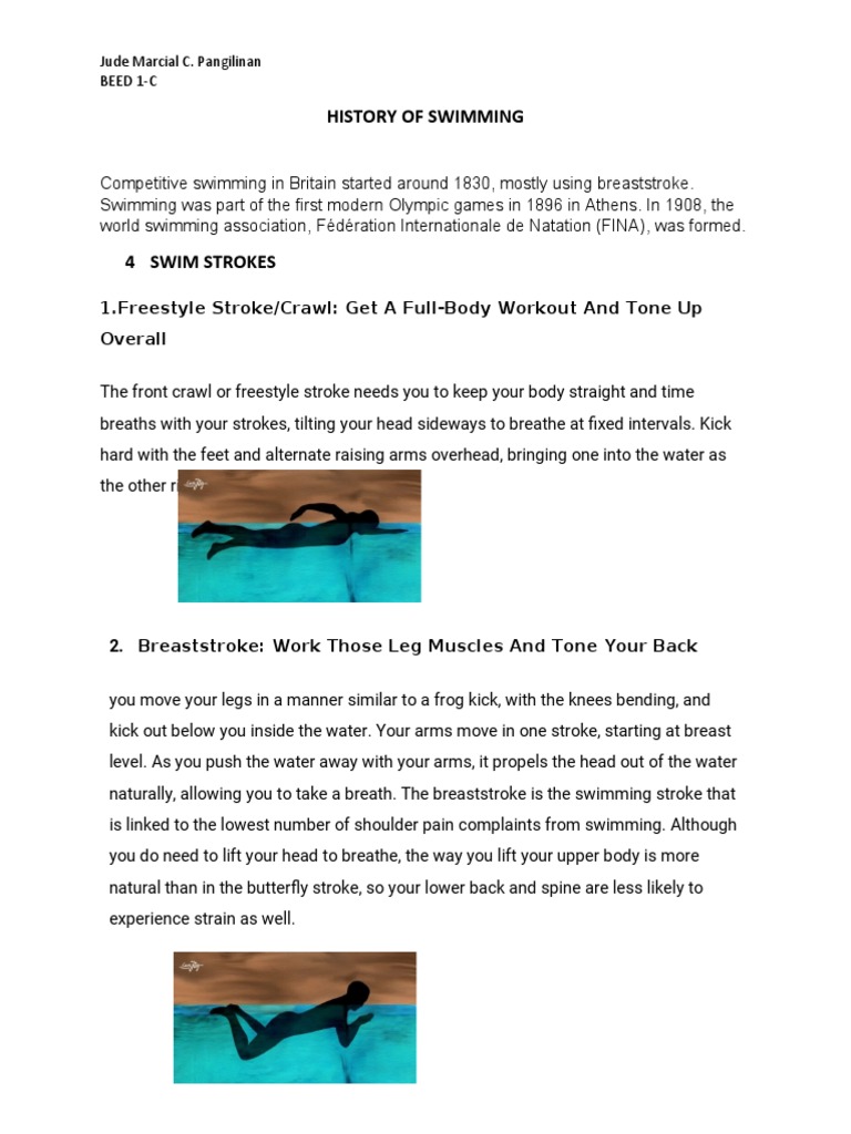 A Comprehensive History of Competitive Swimming and an In-Depth Look at ...