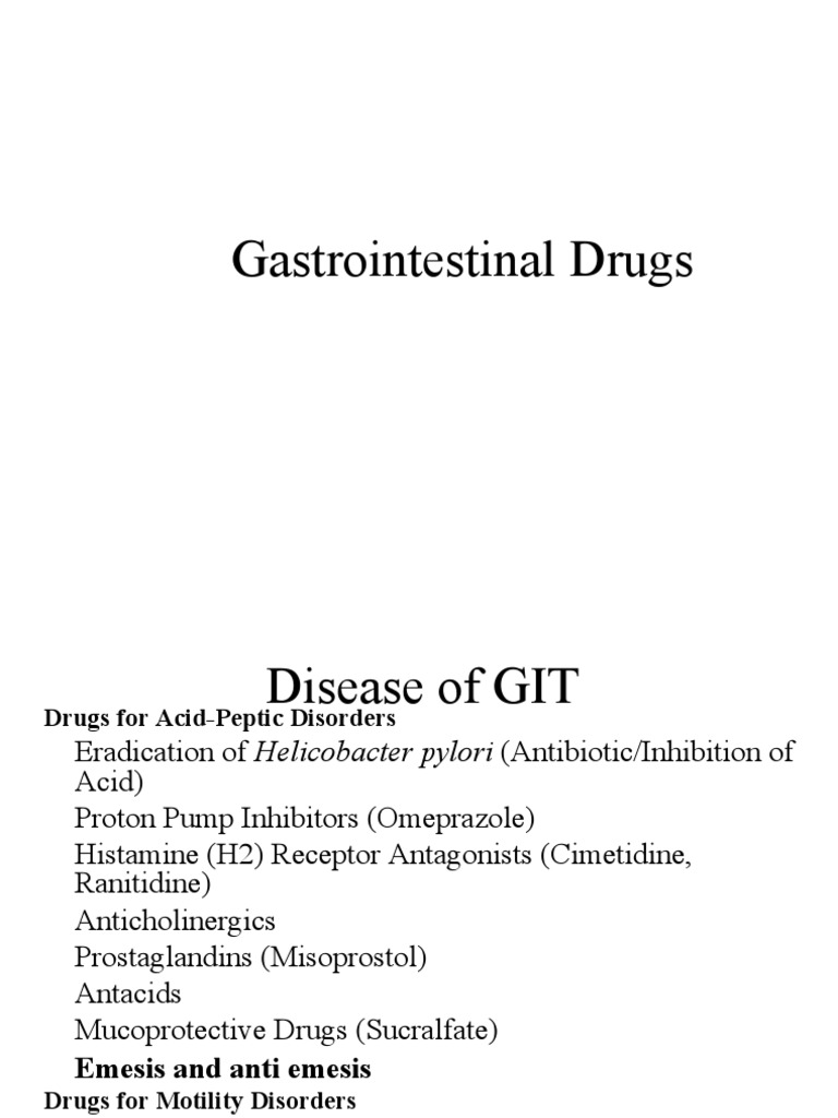 GIT Drugs | PDF | Drugs | Gastroenterology