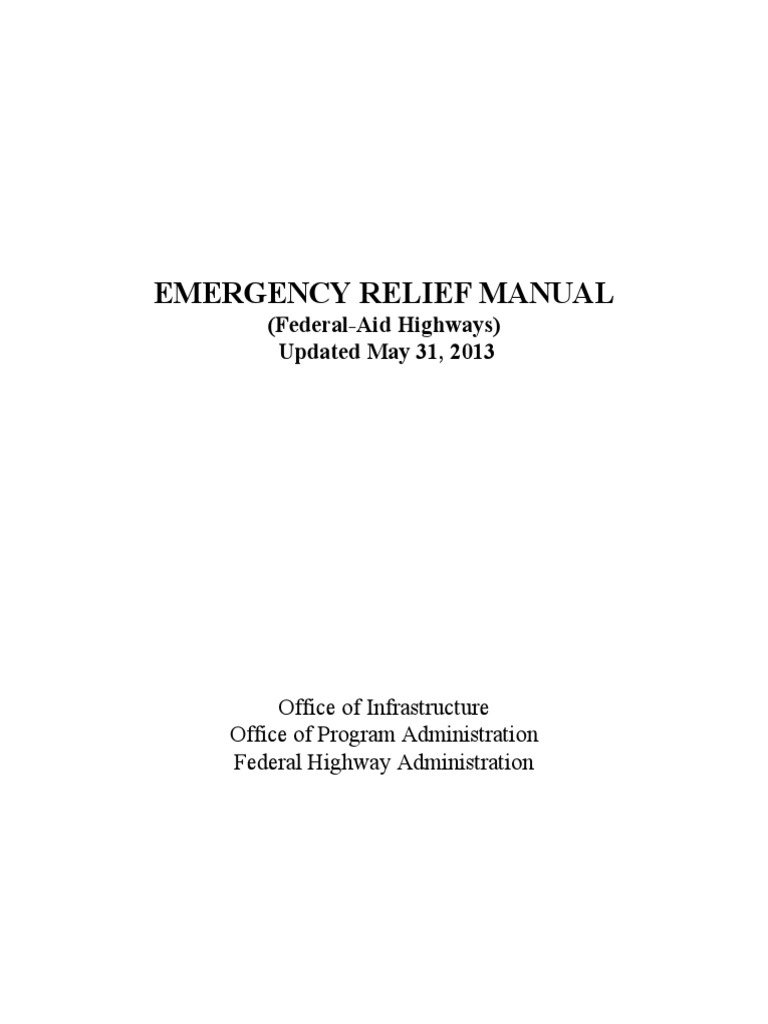 (Usa) - Emergency Relief Manual-10942 | PDF | Federal Highway ...