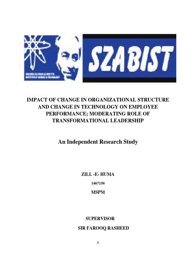 An Independent Research Study | PDF | Leadership | Employment