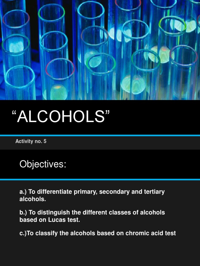 "Alcohols": Activity No. 5 | PDF | Ester | Alcohol