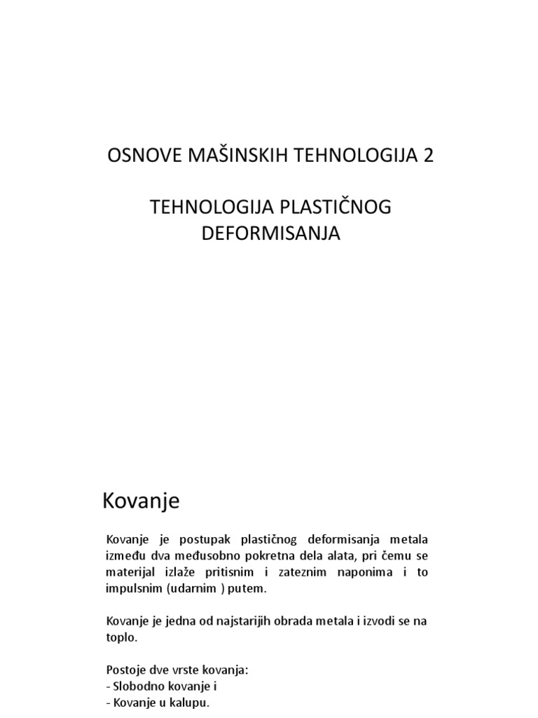 Kovanje | PDF