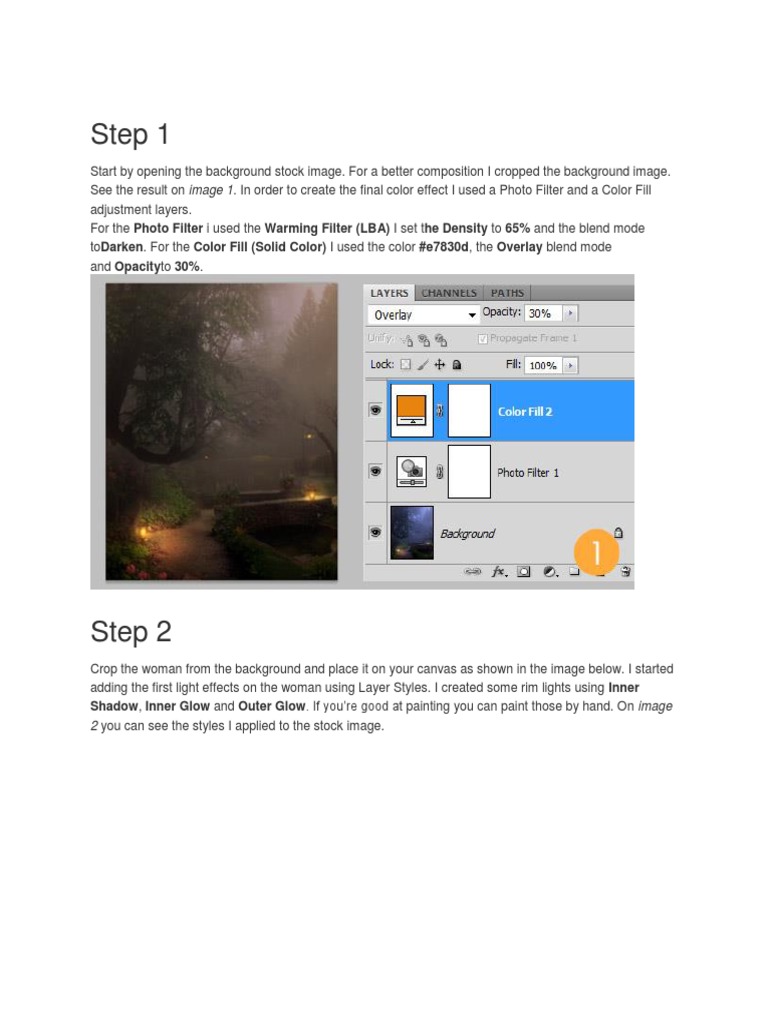 Adding Glow Effects in Photoshop | PDF | Graphic Design | Vision