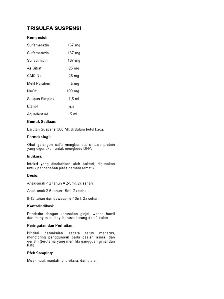 Trisulfa | PDF | Kesehatan Holistik | Sains & Matematika
